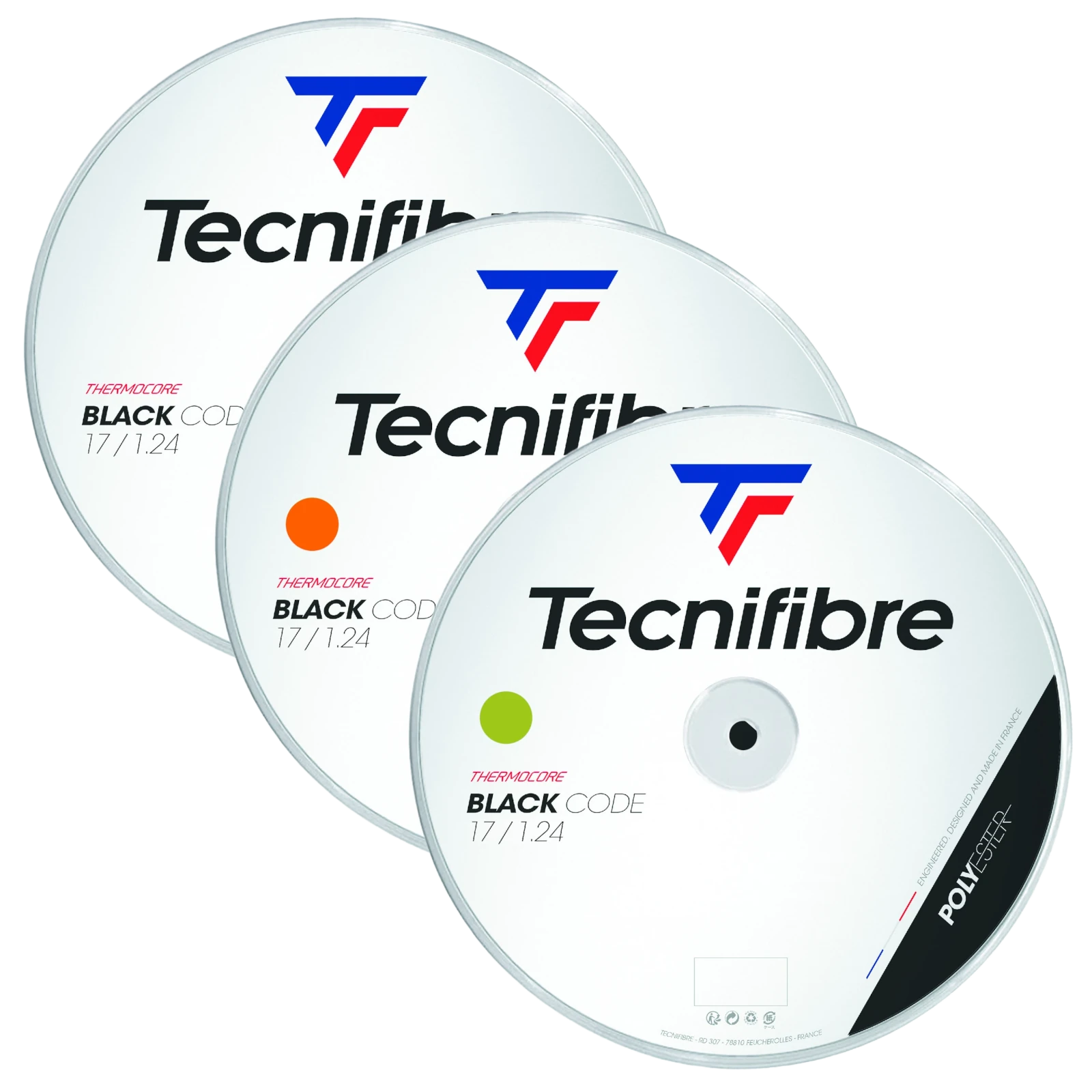 Tecnifibre Black Code 17/1.24 String Reel · RacquetDepot
