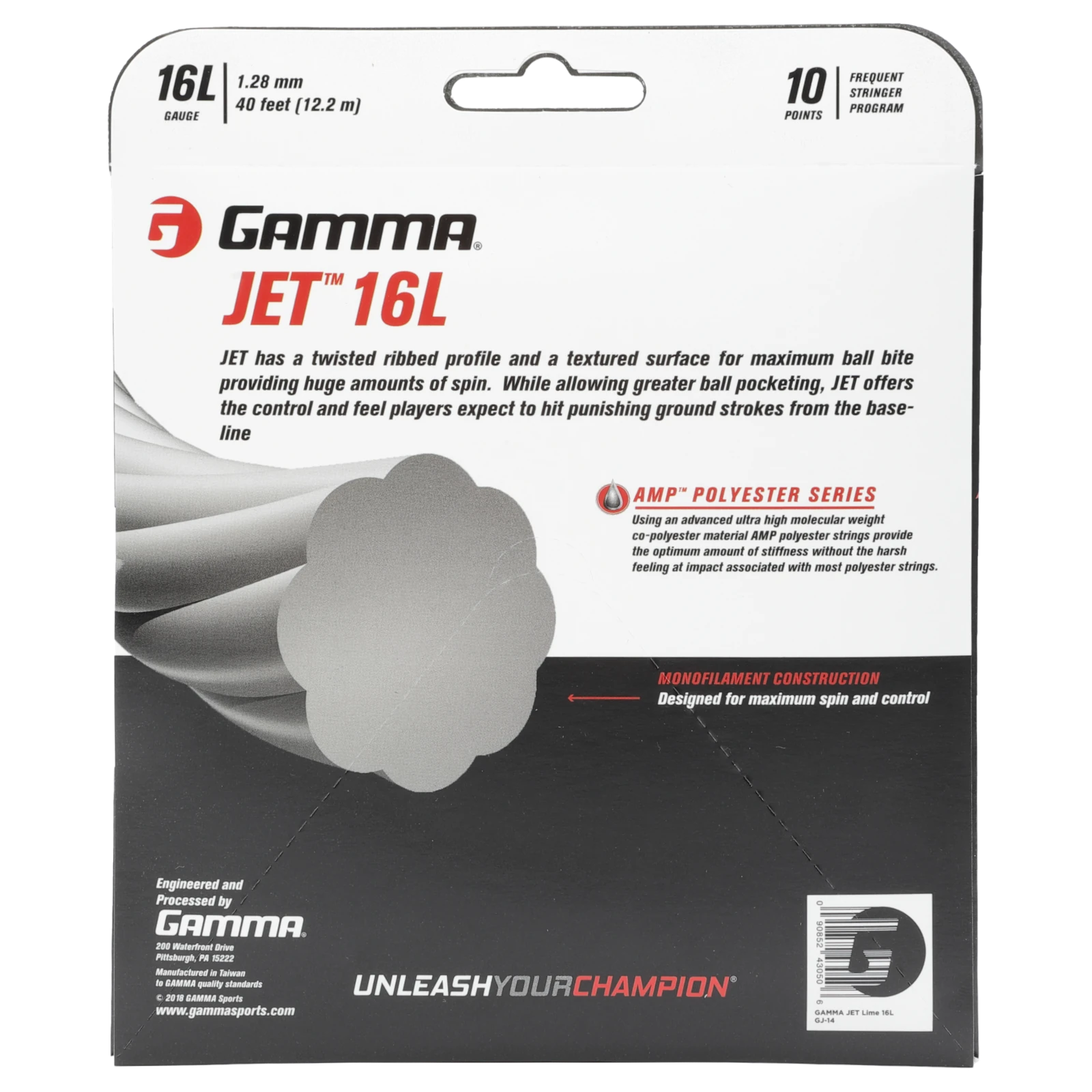 Gamma Jet 16L/1.28 String Set · RacquetDepot