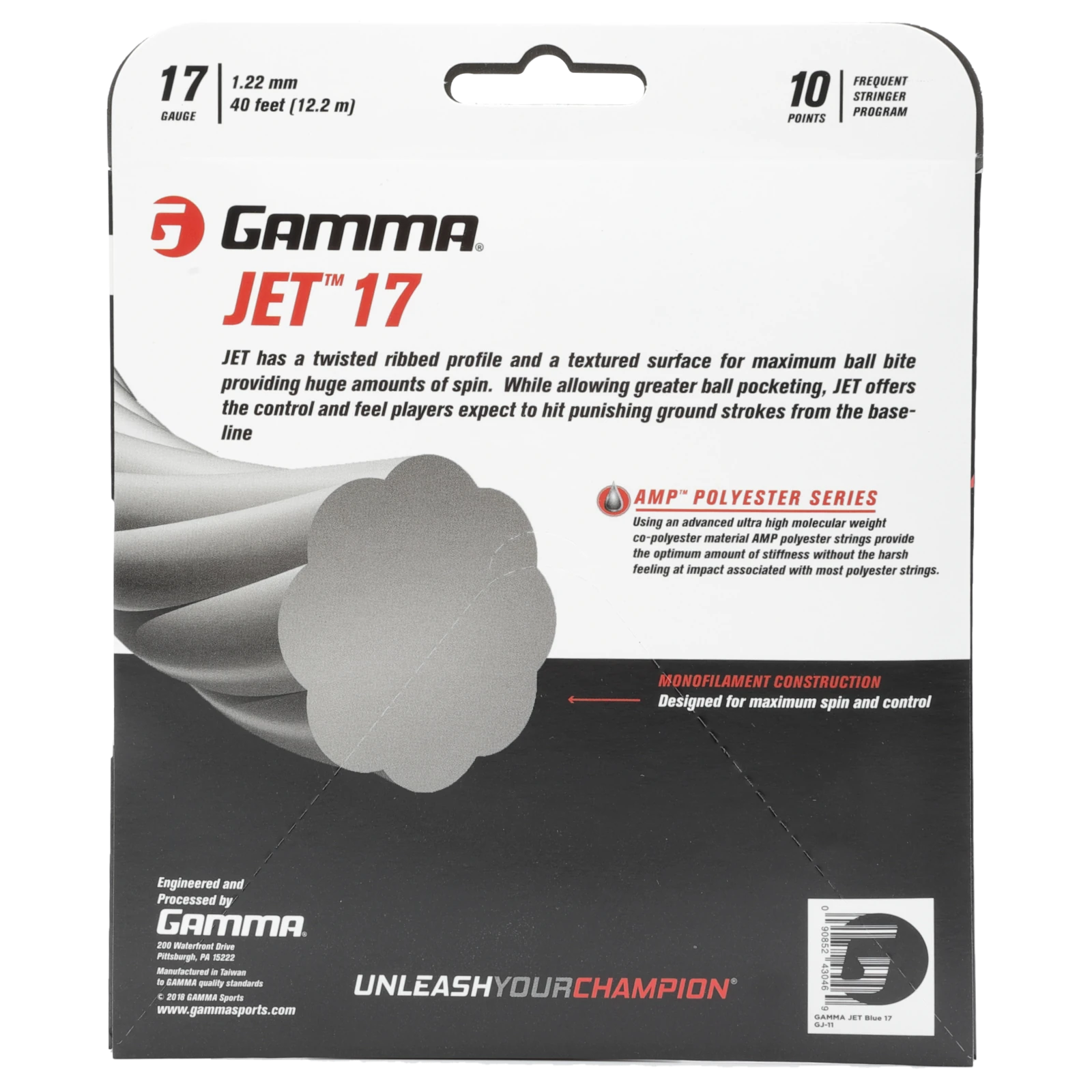 Gamma Jet 17/1.22 String Set · RacquetDepot