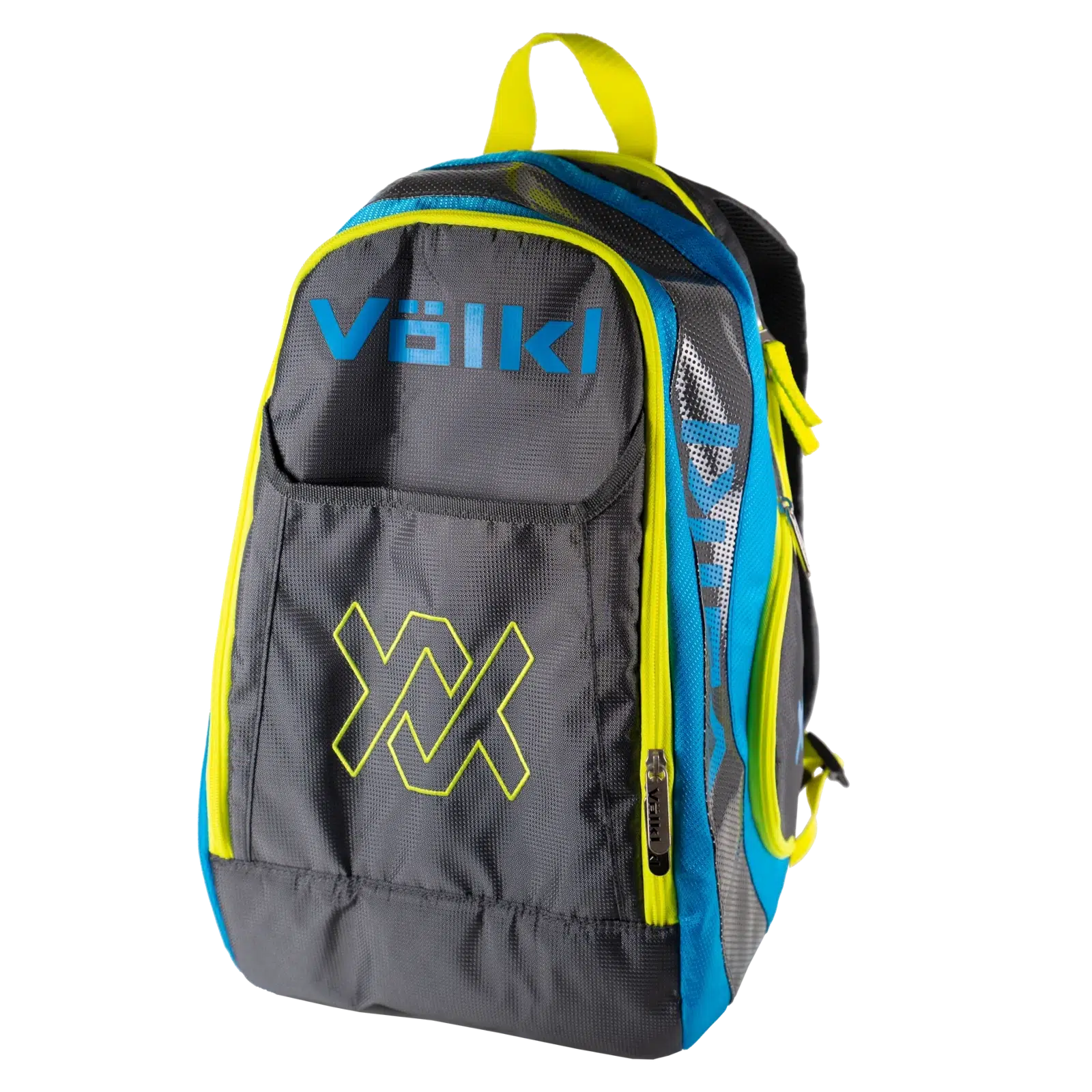 Volkl Tour Backpack Charcoal/Neon Blue/Neon Yellow · RacquetDepot