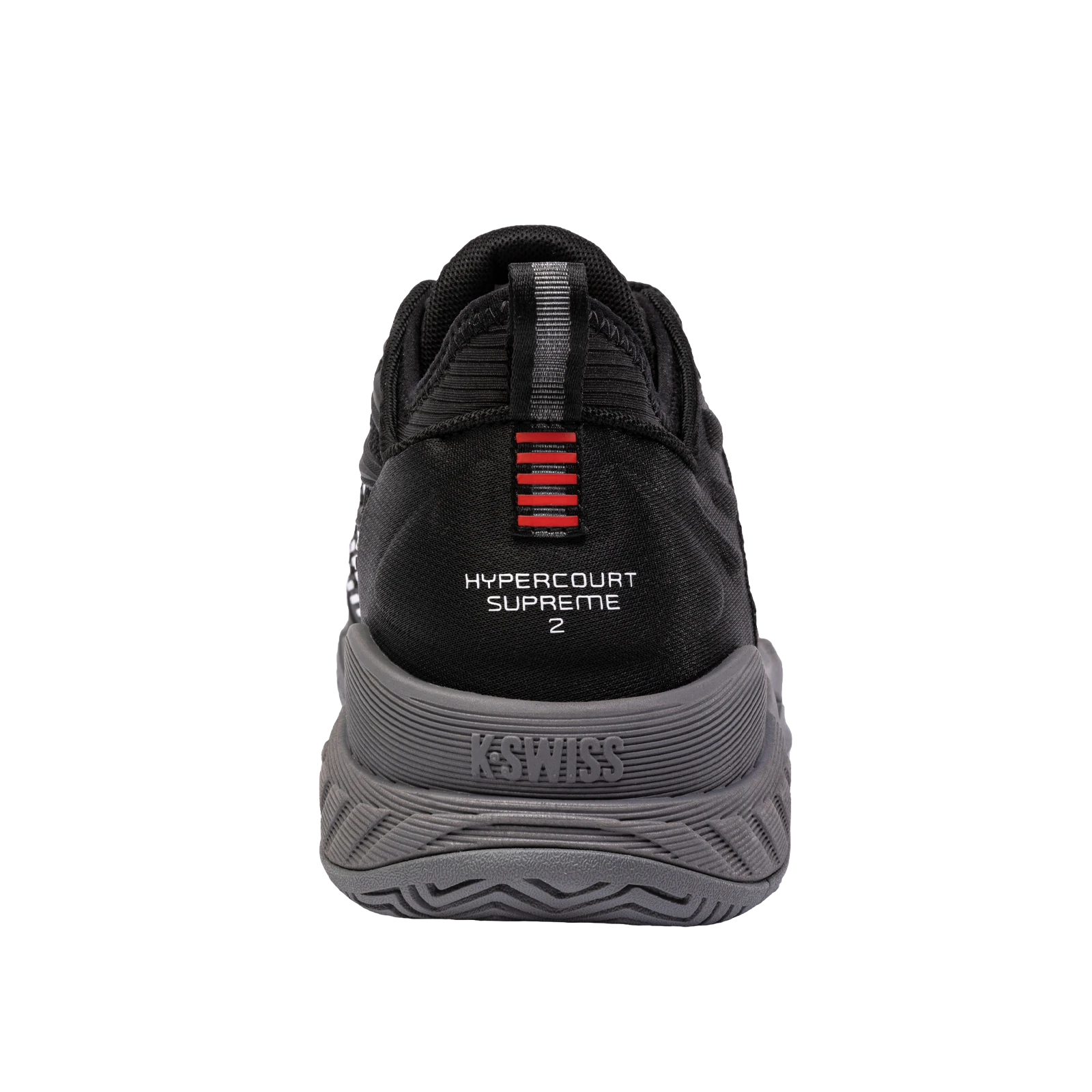 K-Swiss Hypercourt Supreme 2 Men's Shoes - Black/Steel Gray/Firey Red ...