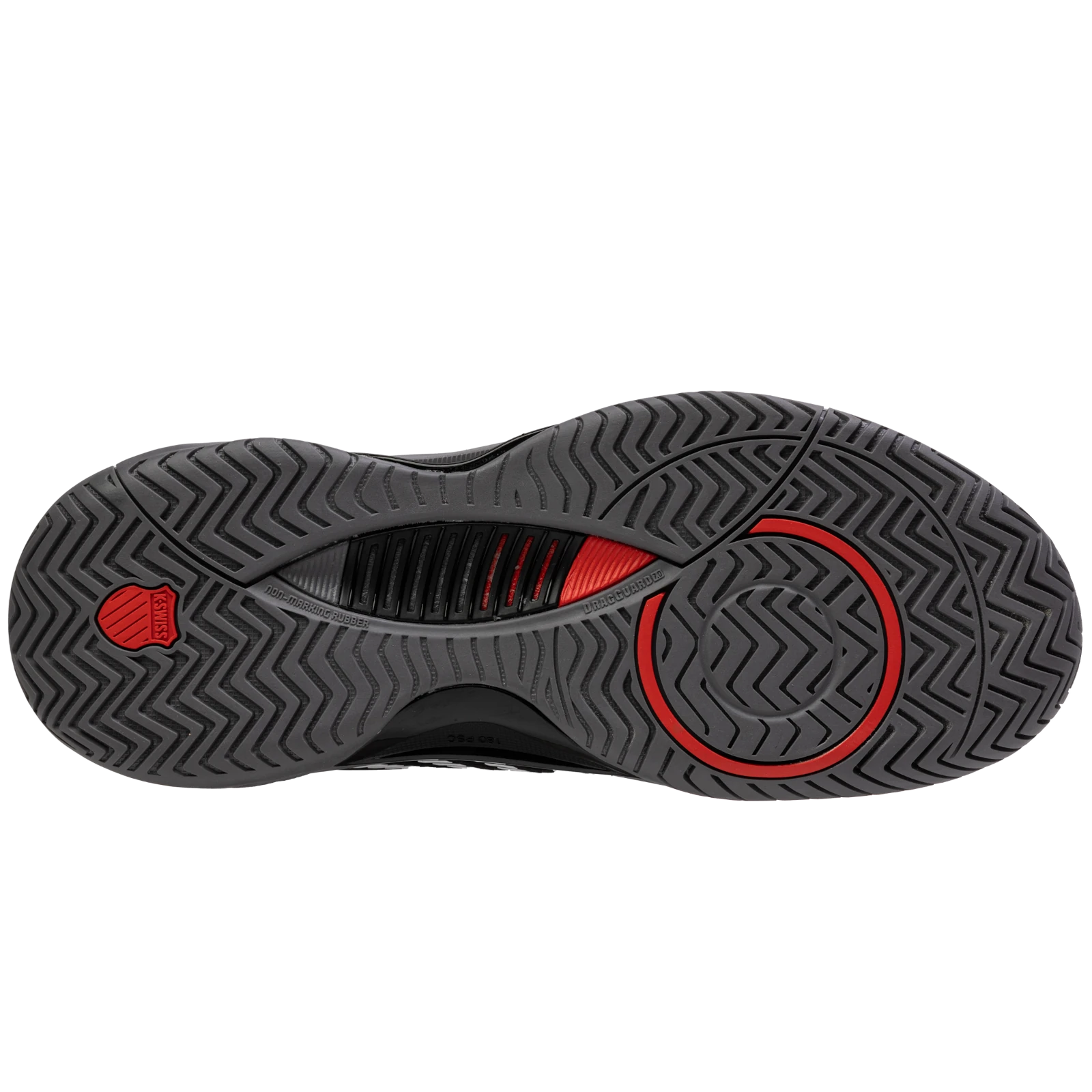 K-Swiss Hypercourt Supreme 2 Men's Shoes - Black/Steel Gray/Firey Red ...