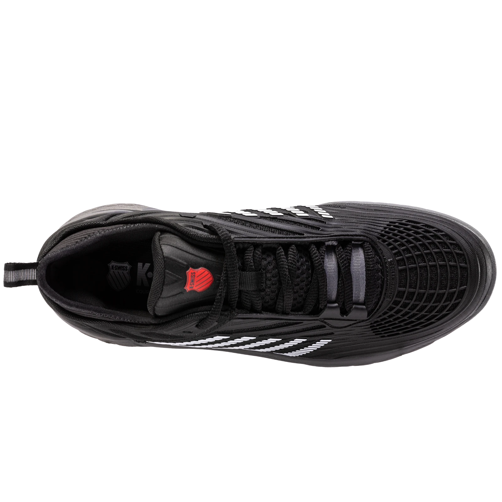 K-Swiss Hypercourt Supreme 2 Men's Shoes - Black/Steel Gray/Firey Red ...